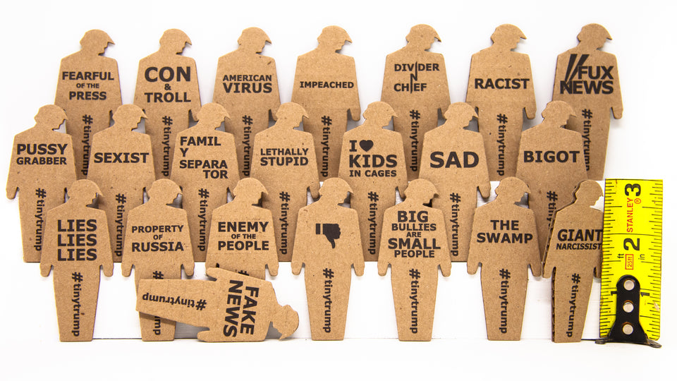 tiny trump handmade protest signs, pins, stickers, and gift cards ...